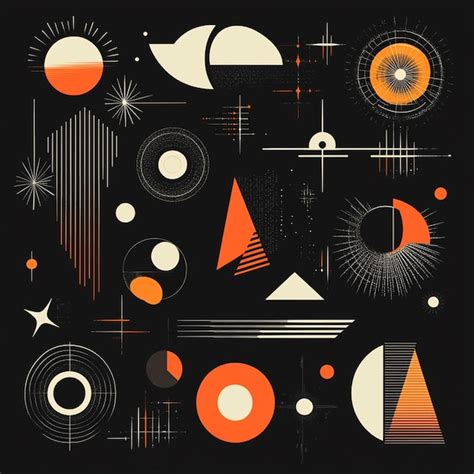 Brutalist Geometric Shapes Big Vector Premium Ai Generated Image