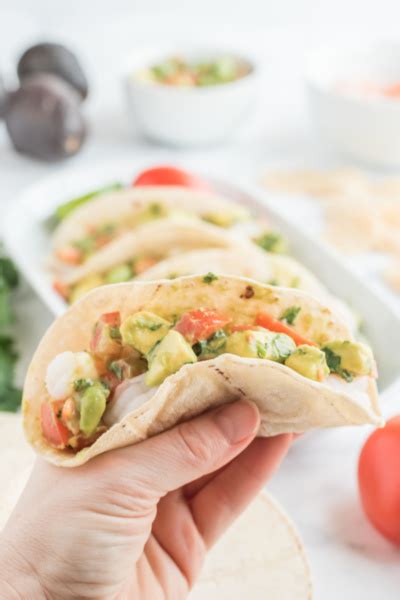 Ceviche Style Shrimp And Avocado Tacos Recipe Girl