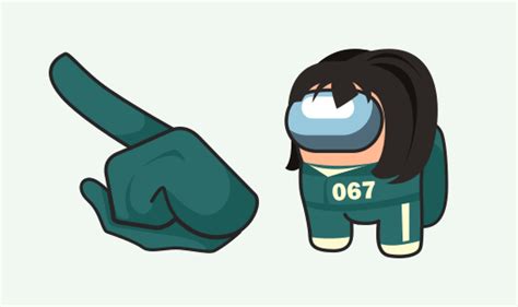 Cursor Custom Cursor Among Us Squid Game Sae Byeok Character For Chrome Cursor Space