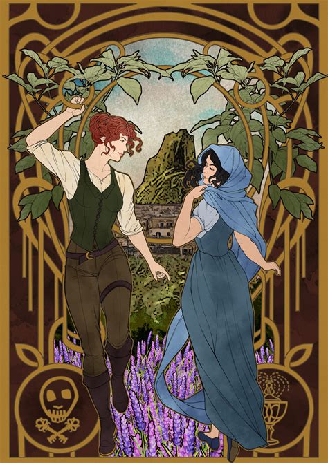 Art Nouveau Commission By Redhead Trickster R Imaginarylesbians