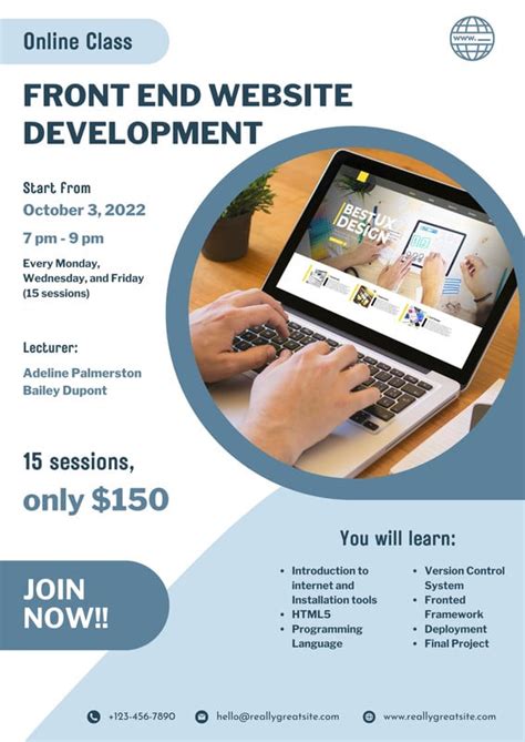 Free Printable And Customizable Class Flyer Templates Canva