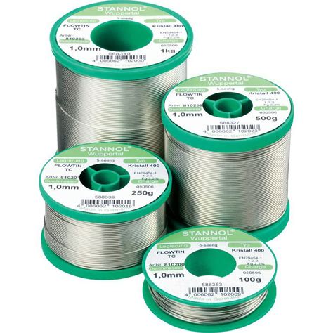 Бессвинцовый припой Stannol 500 g 1.0 mm Sn99Cu1 | Припой&Паяльная ...