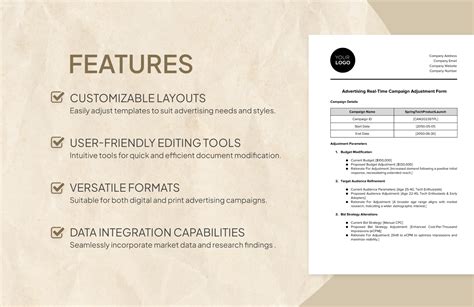 Advertising Real Time Campaign Adjustment Form Template In Word Pdf