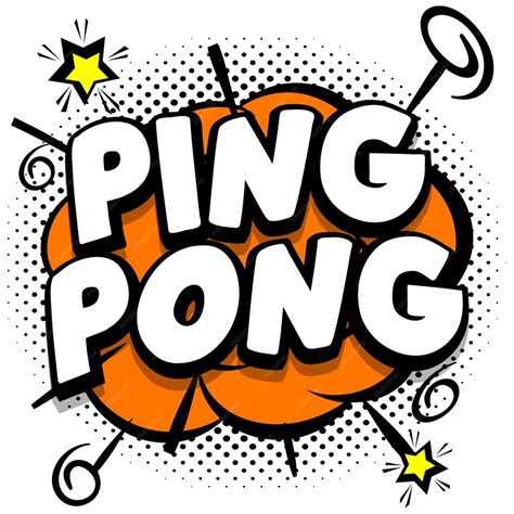 Premium Vector Ping Pong Comic Bright Template With Speech Bubbles On