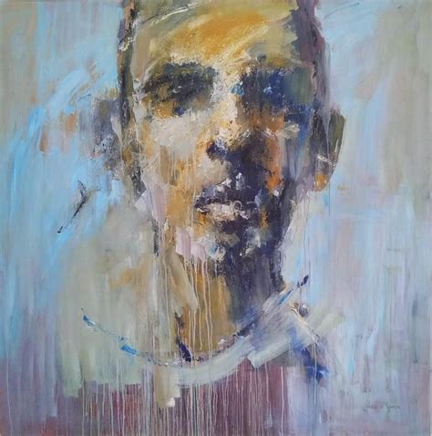 Johan Van Vuuren Oil On Board Abstracted Expressive Painting Large