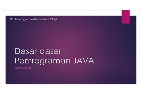 SOLUTION Dasar Dasar Pemrograman Java 1 Studypool