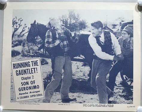 Original Serial Lobby Card Son Of Geronimo D 1952 Ch 2 Runnin