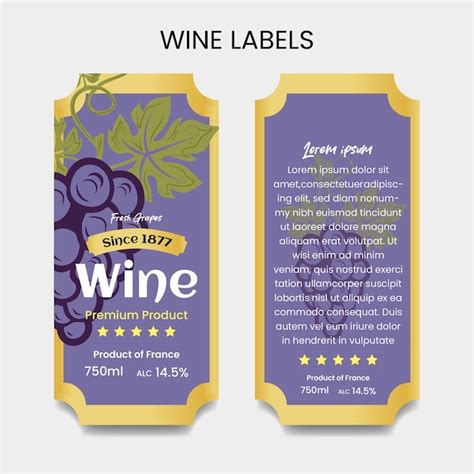 Premium Vector Hand Drawn Wine Labels Templates