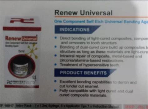 Renew Universal One Component Self Etch Universal Bonding Agent At