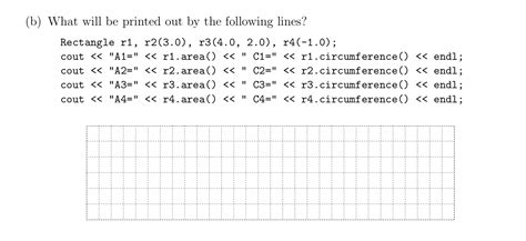 Solved 1 6 Points Consider The Following Class