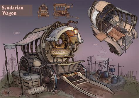 Belgariad Sendarian Wagon Fantasy Illustration Sendarian Wagon