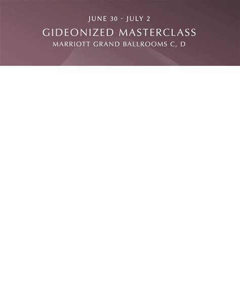 Gideonized Masterclass Gideon Hermosa Marks 15th Year With Event