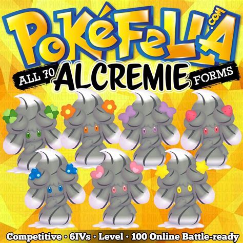 Pokemon All 70 Alcremie Forms Bundle Video Gaming Video Games