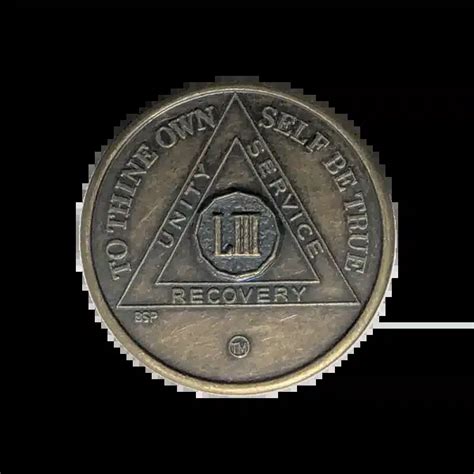 53 Year Aa Bronze Medallions Recovering Kindred Spirits