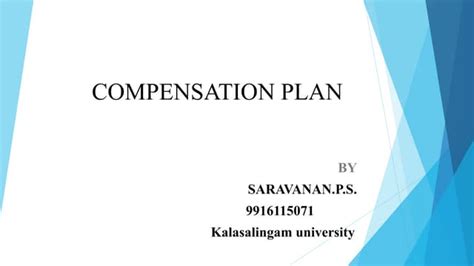 Compensation Plan In Hrm Pptx