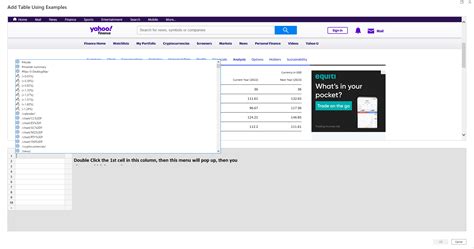 Automatically Import Stock Data Yahoo Finance And Microsoft Excel