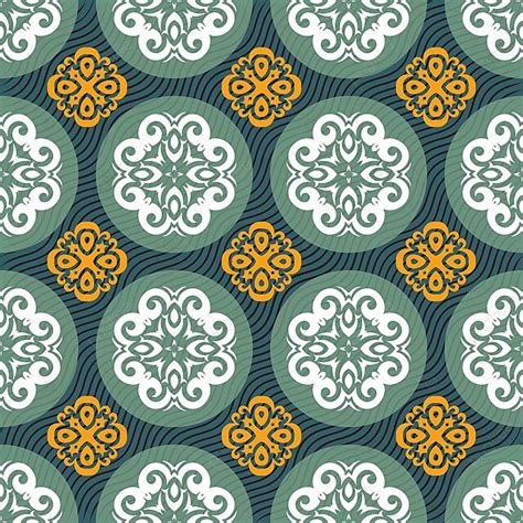 Seamless Ornament Pattern Vector Tile Cube Vector Colorful Vector Cube