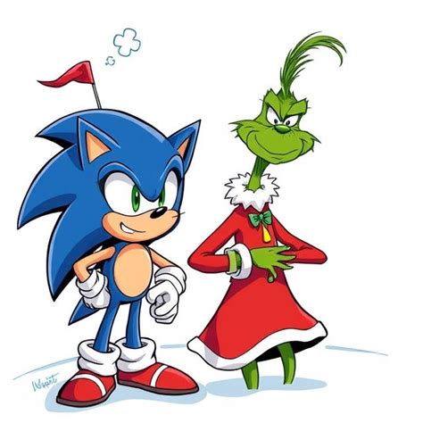 The Grinch And Sonic The Hedgehog On Christmas Day By Meteorite36 On