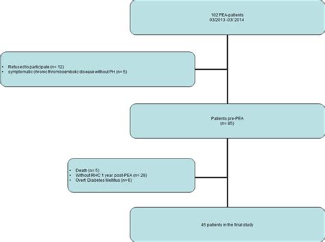 Flow Chart Of Patient Selection Rhc Right Heart Catheterization Pea