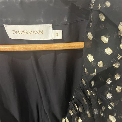Zimmermann Ruffled Metallic Fil Coupe Silk Blend Depop