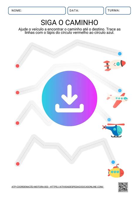 Atividade Pedagógica Traceje os Números para Desenvolver a Coordenação Motora e o