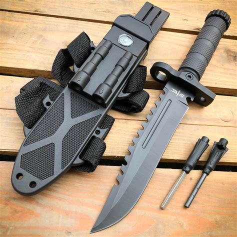 125 Military Hunting Tactical Fixed Blade Survival Army Knife W Fire