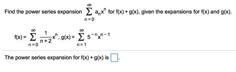 Solved Determine The Convergence Set Of The Given Power