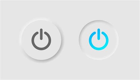 premium vector power button in neumorphism style icons for business