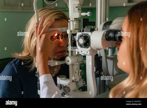 Eye Pressure Testing Using Applanation Tonometry In Professional