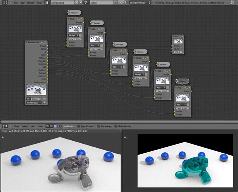 passes refract and ao compositing and post processing blender