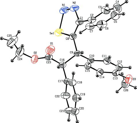 The Molecular Structure Of The Title Compound Showing The Atomic