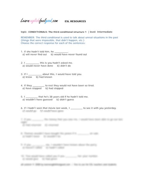 Solution Verbs Third Conditional1 Studypool
