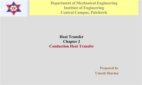 Heat Conduction Through A Plane Wall Pptx