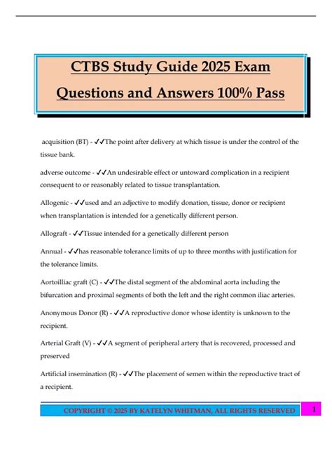 Ctbs Study Guide 2025 Exam Questions And Answers 100 Pass Ctbs