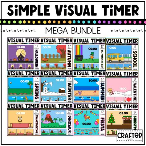 Year Round Visual Timer Countdown Classroom Management Tool Mega Bundl Craftedwithbliss