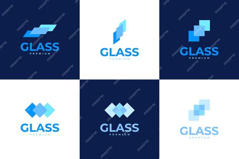 Premium Vector Glass Logo Design Template Vector Illustration Idea