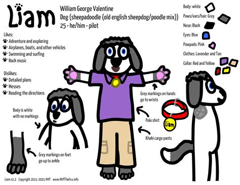 Liam Reference Sheet — Weasyl