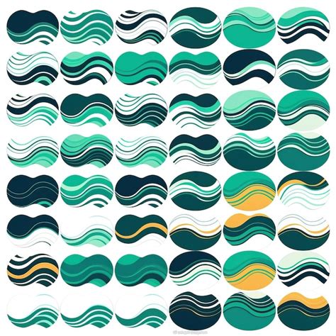 Premium Vector Flat Design Vector Waves Patterns On White Backgrou