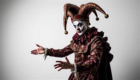 Free Dramatic Jester Portrait Photo Jester Harlequin Performer