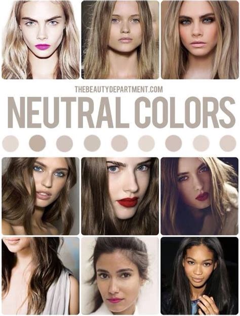 Neutral Hair Color Shades Hair Color Guide Perfect Hair Color Skin
