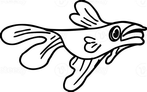 Cartoon Fighting Fish Icon 40820793 Png