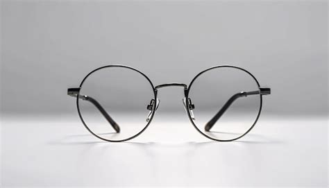 Premium Photo Translucent Eyeglass Frames On A Blurred White Background Ai Generative