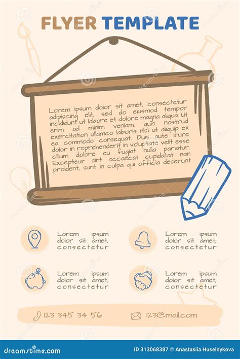 Editable Flyer Template Advertisement Related To Education University