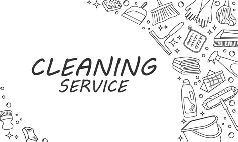 Premium Vector Cleaning Service Background Template With Outline