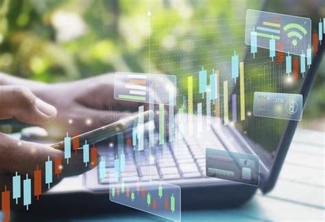 A Man Using Smart Phone And Laptop For Analyzing Graph For Data