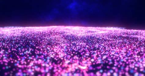 Purple Waves From Energy Particles Magical High Tech Futuristic Light