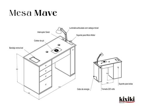 Mesa De Manicure Mave Kixiki Ponto Do Cabeleireiro