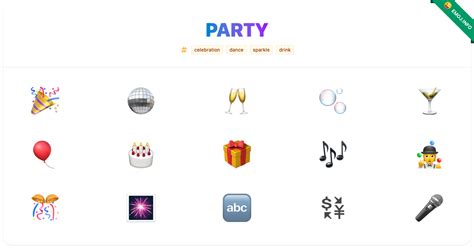Party Emojis 🎉 🪩 🥂 Meaning Copy And Paste