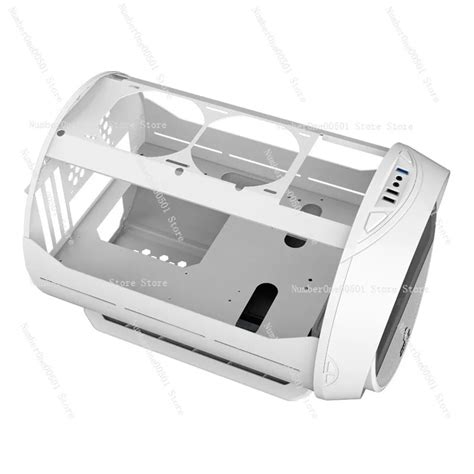 Mini Itx Gaming Case Round Shape Desktop Pc Case With Tempered Glass