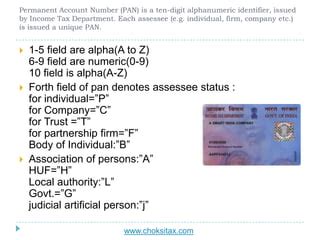 All About Permanent Account Number Pan Pptx